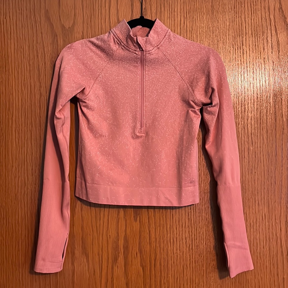 Lululemon Rest Less Cropped 1/2 Zip - Gem